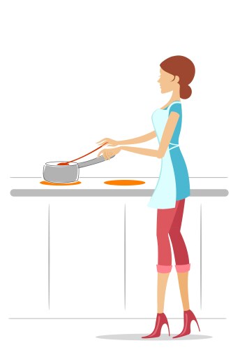 Chef woman gesturing ok Royalty Free Vector Image