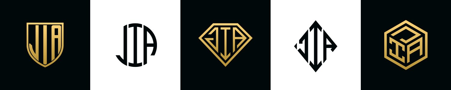 Initial letters gsd logo designs bundle Royalty Free Vector