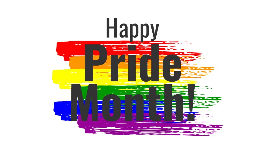 Lgbtq banner with symbols celebrating pride month Vector Image