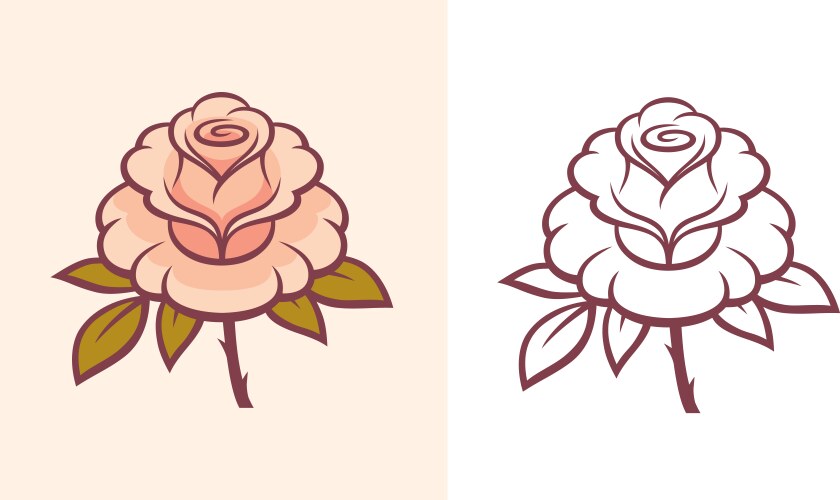 Red rose Royalty Free Vector Image - VectorStock