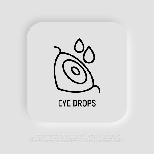 Eye drops for conjunctivitis fatigue Royalty Free Vector