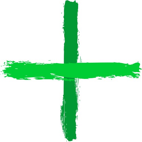 Flat plus icon criss cross sign addition button Vector Image