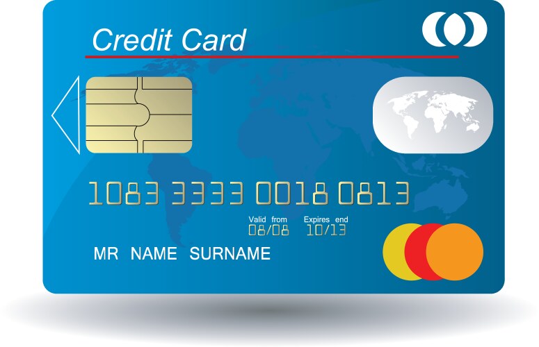 Font for credit cards Royalty Free Vector Image