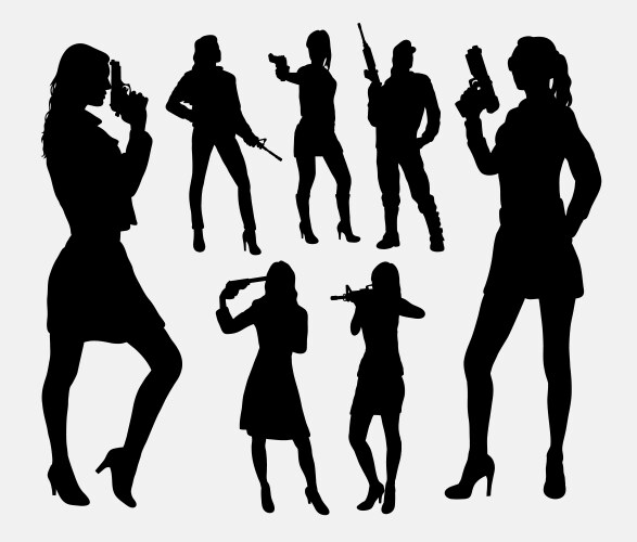 Girls with Guns Vector Images (over 3,000)