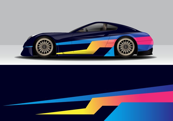 Modern sporty abstract car wrap auto sticker Vector Image