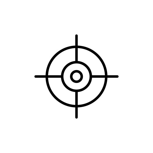 Target icon set objective ambition goal symbol Vector Image