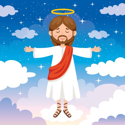 Cartoon drawing jesus christ Royalty Free Vector Image