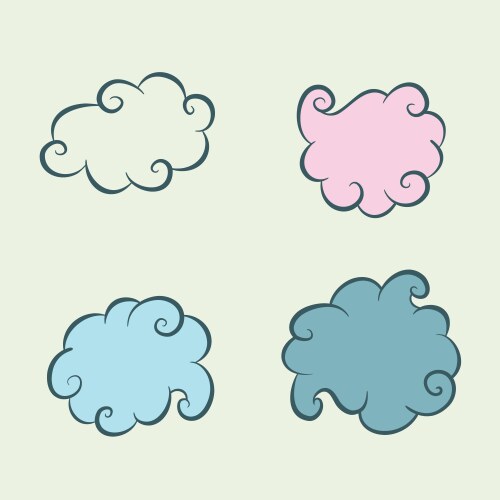 Vintage clouds Royalty Free Vector Image - VectorStock