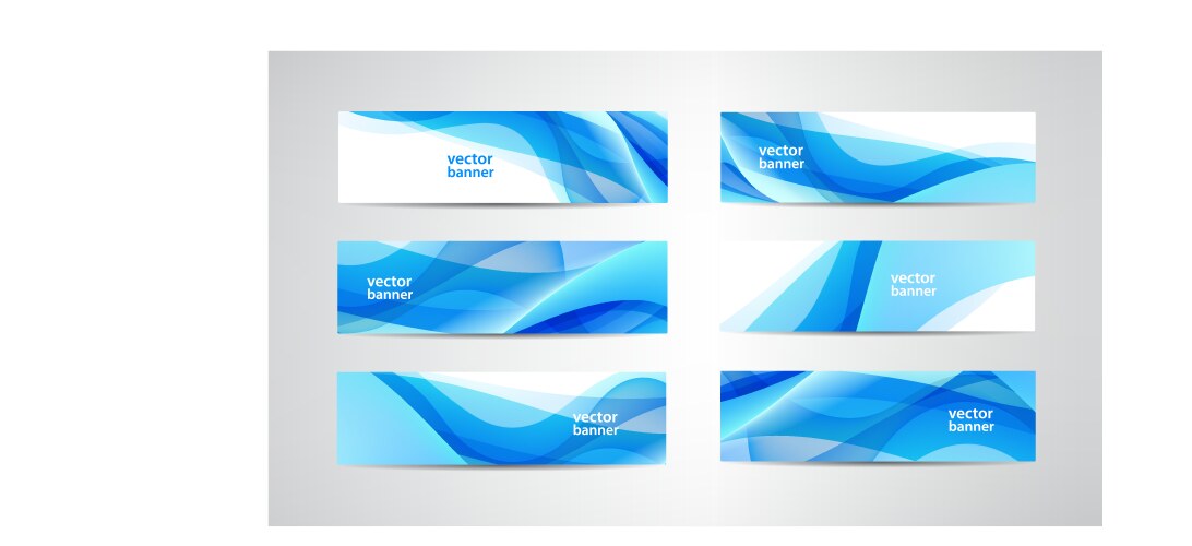Set of abstract water banners Royalty Free Vector Image