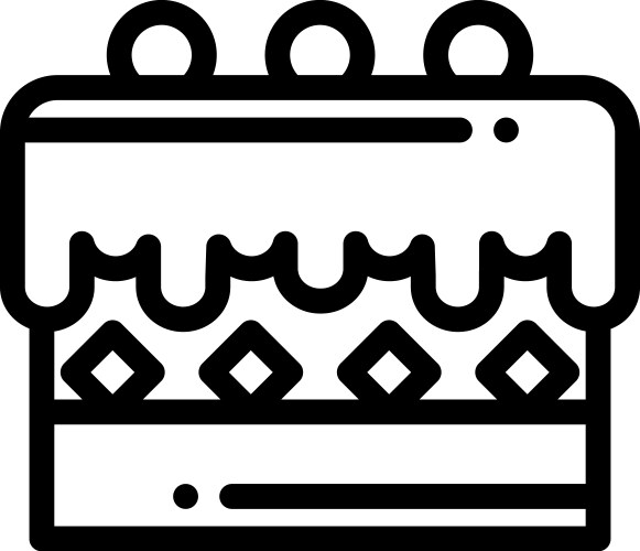 Chocolate icon thin linear style design isolated Vector Image