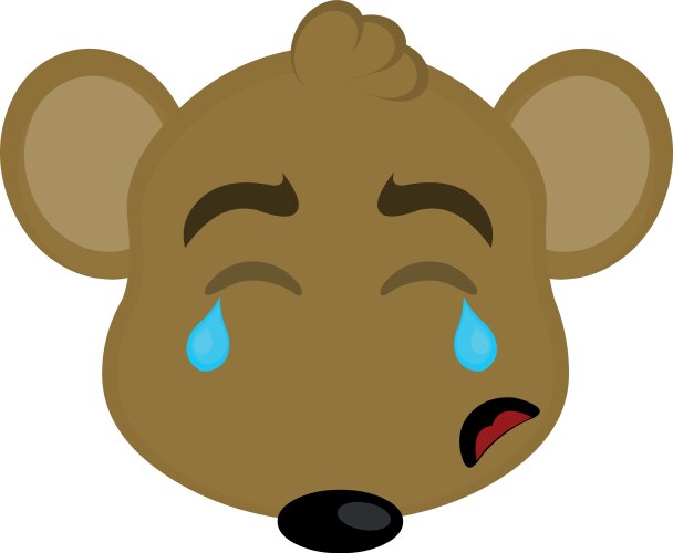 Mime character tears crying Royalty Free Vector Image