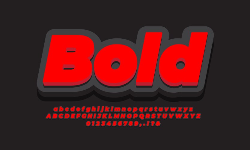 Rgb font styles design templates Royalty Free Vector Image