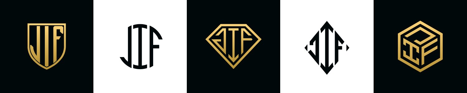 Initial letters joi logo designs bundle Royalty Free Vector