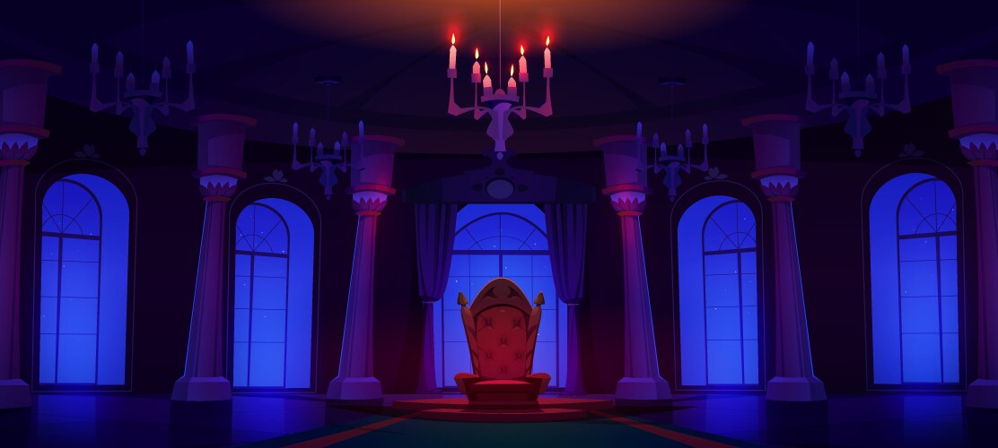 Cartoon castle hall ballroom for dancing Vector Image