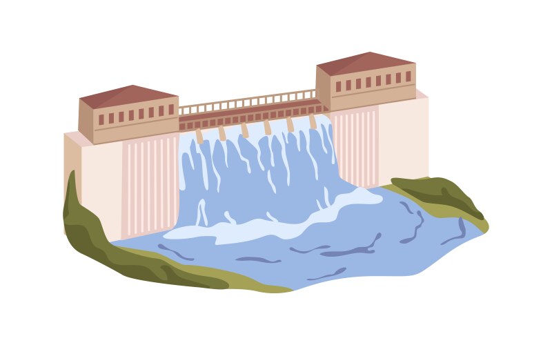 Alternative energy power industry hydroelectric Vector Image