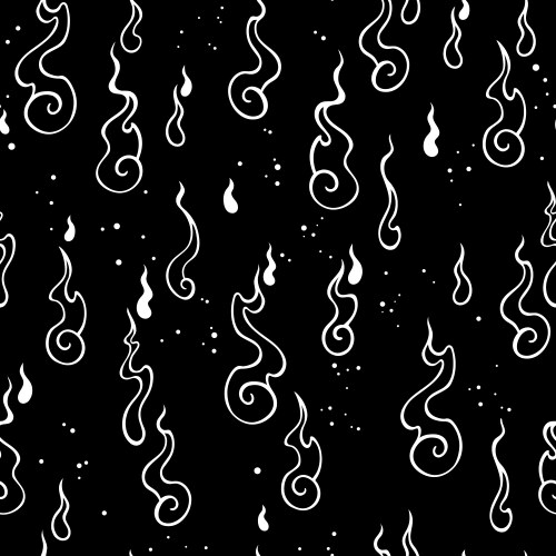 Seamless background of flames Royalty Free Vector Image