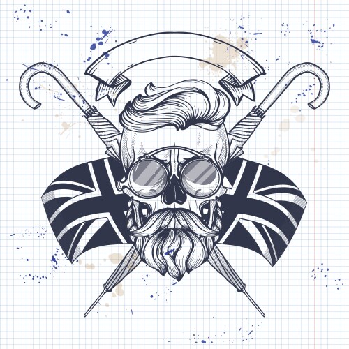 Ram skull occult symbol Royalty Free Vector Image