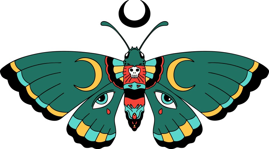 Cartoon moth Royalty Free Vector Image - VectorStock