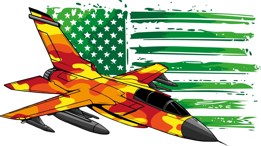 Jet plane random stream Royalty Free Vector Image