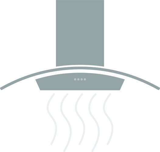 Icon of cooker hood template with kitchen Vector Image