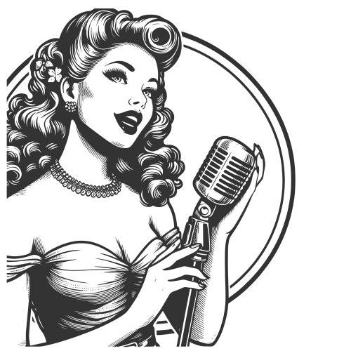 Singer Sketch Vector Images (over 1,000)