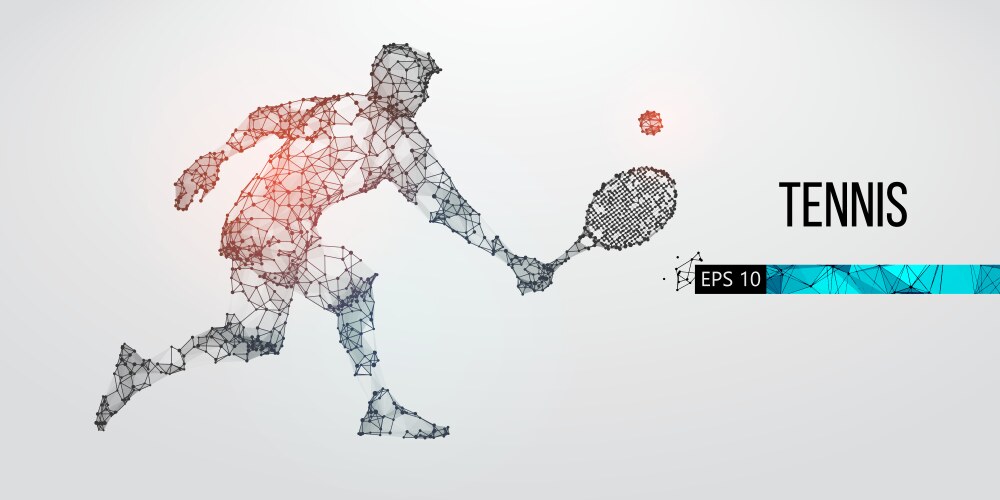 Tennis abstract player Royalty Free Vector Image