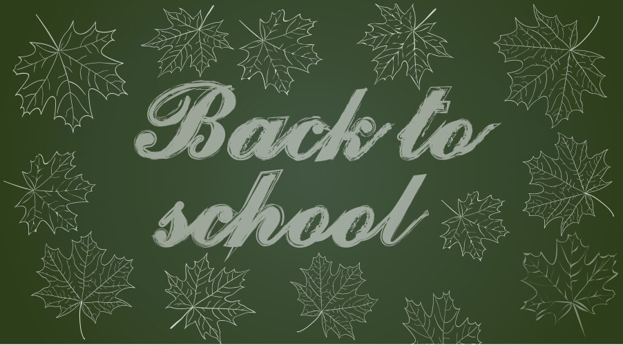 Chalk board welcome back to school Royalty Free Vector Image