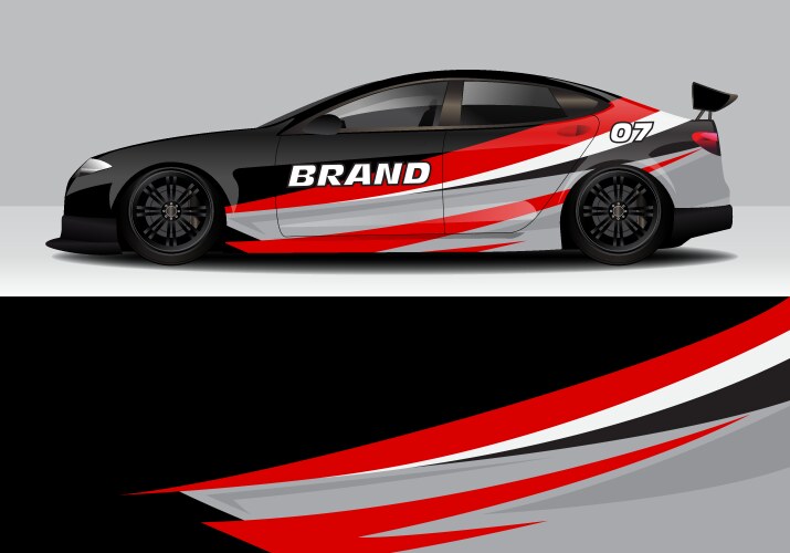 Modern sporty abstract car wrap auto sticker Vector Image