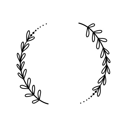 Laurel wreath line icon Royalty Free Vector Image