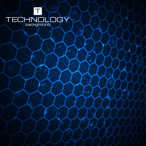Technology background with honeycomb texture Vector Image