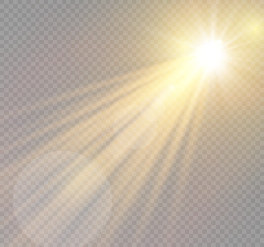 Transparent sunlight Royalty Free Vector Image