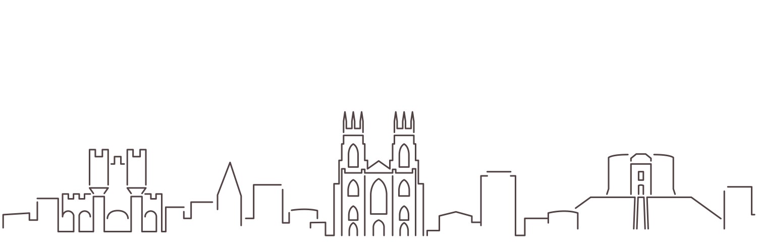 Hanover skyline line art Royalty Free Vector Image