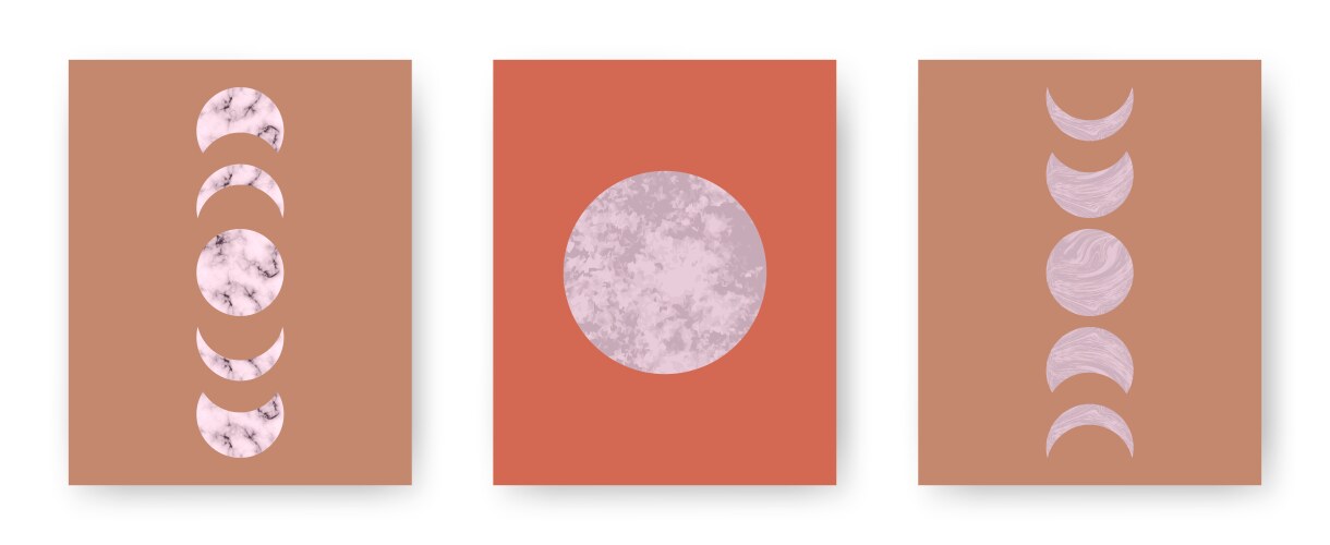 Set with trendy printable cards boho Royalty Free Vector