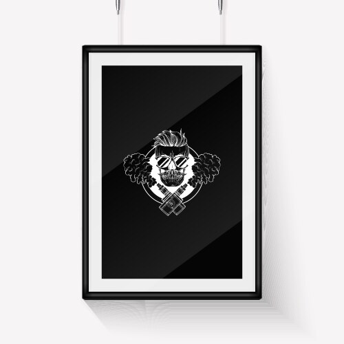 Depressed skull Royalty Free Vector Image - VectorStock