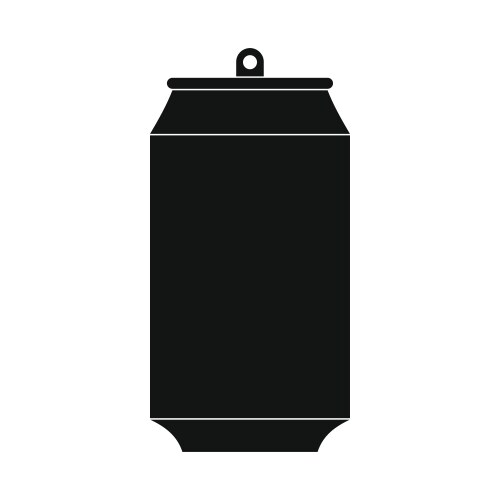 Realistic black aluminum can Royalty Free Vector Image