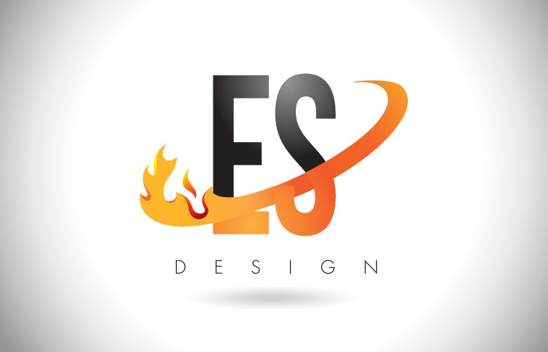 Es logo letter design Royalty Free Vector Image