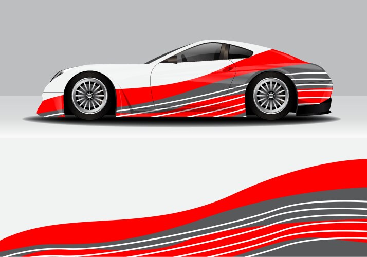 Modern sporty abstract car wrap auto sticker Vector Image