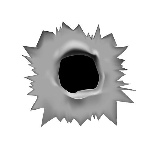 Shot bullet hole cartoon Royalty Free Vector Image