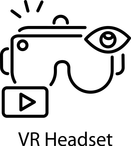 Vr headset Royalty Free Vector Image - VectorStock