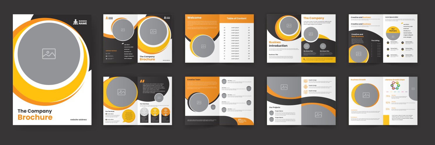 Abstract company profile brochure template Vector Image