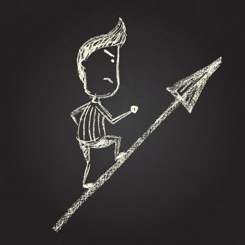 Chalked character Royalty Free Vector Image - VectorStock