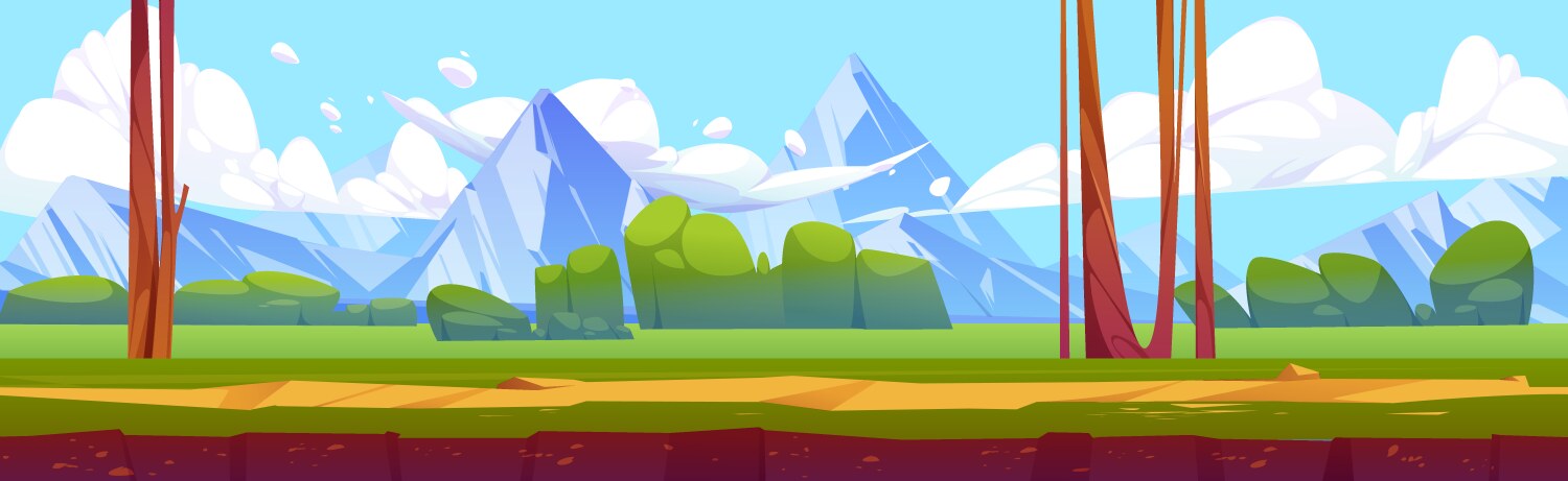 Game ui elements of ground floating island items Vector Image
