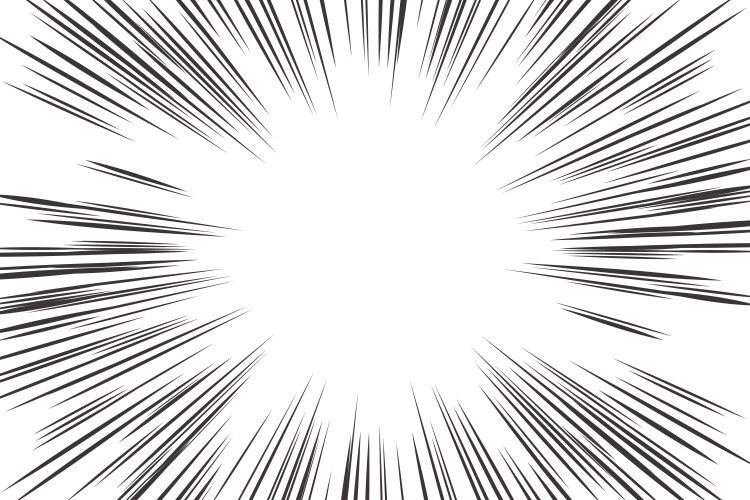 Manga comics radial speed lines Royalty Free Vector Image