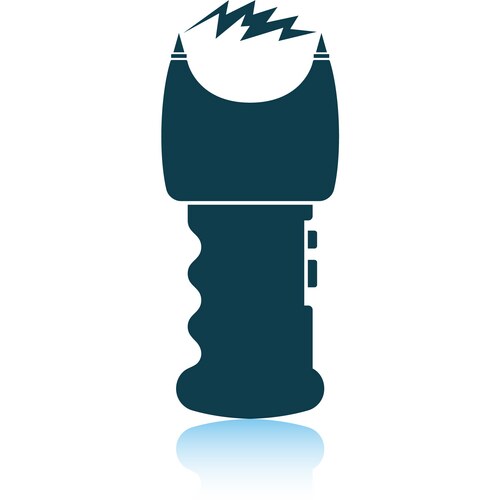 Gun stun icon cartoon police taser Royalty Free Vector Image