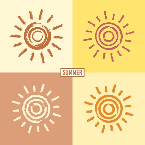 Summer sun Royalty Free Vector Image - VectorStock