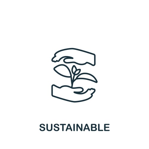 Focus on sustainability concept icon Royalty Free Vector