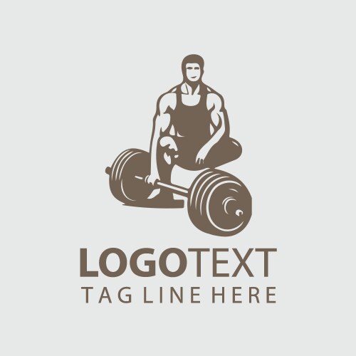 Weight lifting logo Royalty Free Vector Image - VectorStock