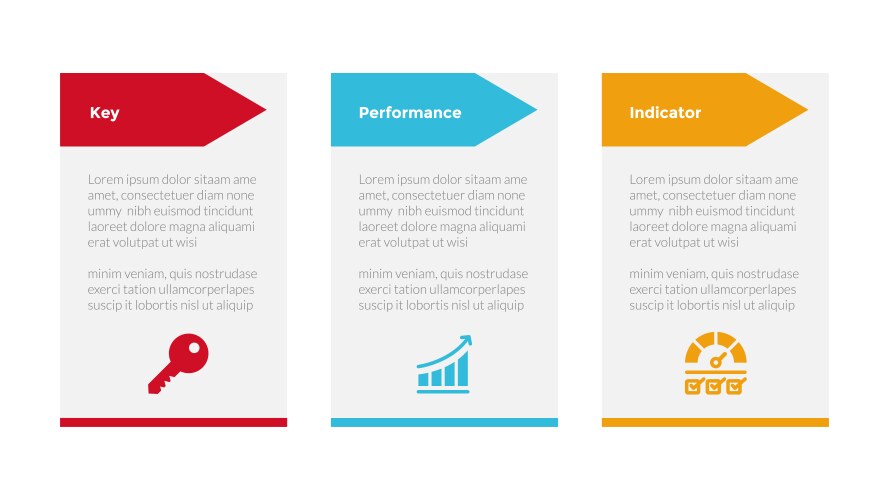 Kpi key performance indicator infographics Vector Image