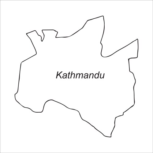 Map of kathmandu nepal Royalty Free Vector Image