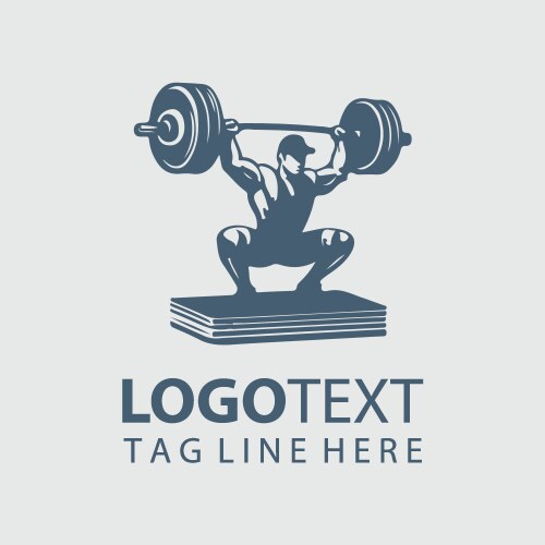Weight lifting logo Royalty Free Vector Image - VectorStock
